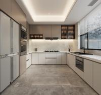 China Custom Kitchen Cabinet Modern Modular Built-In Wood Cupboard For Home for sale