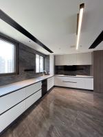 China Vintage Style Smart Kitchen Cabinet with Marble Countertop for sale