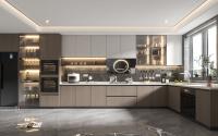 China Modern MDF Kitchen Cabinet with High Gloss Lacquer Finish for sale