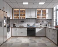China Modular Kitchen Cabinets MDF Plywood Custom Sizes for sale