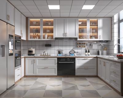 China Modular Kitchen Cabinets MDF Plywood Custom Sizes for sale