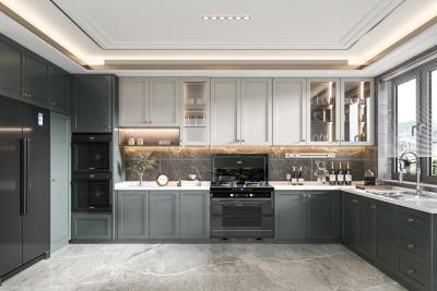 China One-Stop Designs Factory Customized Modern High Gloss Kitchen Cabinet Sets for sale