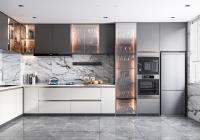China One-Stop Designs Factory Customized Modern High Gloss Kitchen Cabinet Sets for sale