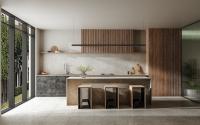 China Modern Matt Gray Modular Kitchen Cabinet for Apartments for sale