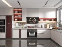 China Modern Matt Gray Modular Kitchen Cabinet for Apartments for sale