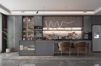 China Modern Matt Gray Modular Kitchen Cabinet for Apartments for sale