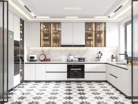 China Modern Kitchen Cabinet with Customized Colors and Durable Materials for sale