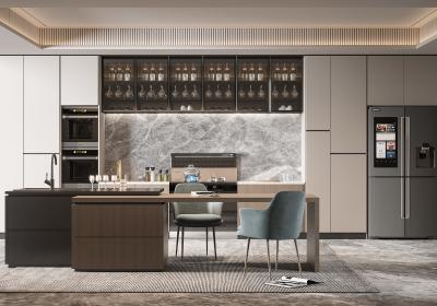 China Modern Kitchen Cabinet with Granite Countertop Custom Design for sale