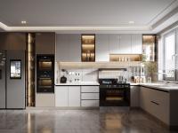 China Modern Kitchen Cabinet Set with Pantry - Customizable Colors & Materials for sale