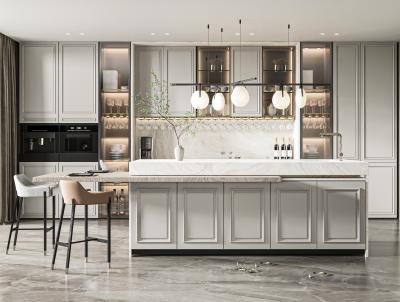 China Modern Kitchen Cabinet Set with Pantry - Customizable Colors & Materials for sale