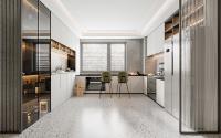 China Modular Kitchen Cabinet with Contrast Color Design for sale
