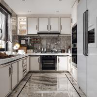 China Fireproof Modular Kitchen Cabinet with Sink and Appliances for sale