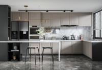 China Fireproof Modular Kitchen Cabinet with Sink and Appliances for sale