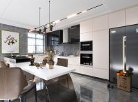 China Modular Kitchen Cabinet Sets MDF Plywood for Apartments Hotels for sale