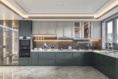 China Modern Kitchen Cabinet Custom Wooden Modular Design for sale