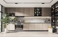 China High-End Custom Kitchen Cabinet MDF French Style for Villa for sale
