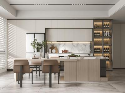 China Modular Kitchen Cabinets MDF Plywood Customizable Design for sale