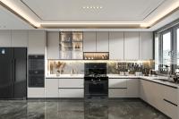 China Modular Kitchen Cabinets MDF Plywood Customizable Design for sale