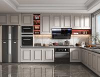 China Modern Grey Modular Kitchen Cabinet with Melamine Carcase for sale