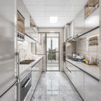 China Modern Grey Modular Kitchen Cabinet with Melamine Carcase for sale