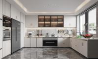 China Custom Modern Kitchen Cabinet Dark Matt Lacquer Finish for sale
