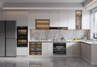 China Custom Modern Kitchen Cabinet Dark Matt Lacquer Finish for sale