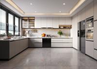 China Custom Modern Kitchen Cabinet Dark Matt Lacquer Finish for sale