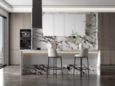 China Custom Modern Furniture High Gloss Kitchen Cabinets Factory Set  Made In China for sale