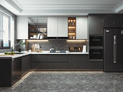 China American Style Frameless Kitchen Cabinets Modern Style Custom Flat Pack for sale
