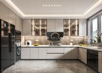 China American Style Frameless Kitchen Cabinets Modern Style Custom Flat Pack for sale