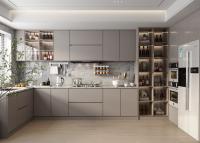 China Melamine PVC Kitchen Cabinets Modern Small Space Solutions With Handles for sale