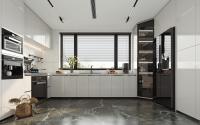 China American Style Custom Kitchen Cupboard Modern Design Wood Kitchen Cabinets for sale