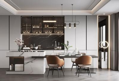 China MDF Door Custom Kitchen Furniture Cabinets White Kitchen Storage Pantry Cabinet for sale