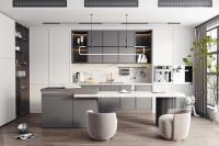 China MDF Door Custom Kitchen Furniture Cabinets White Kitchen Storage Pantry Cabinet for sale