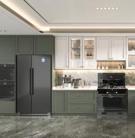 China Factory Modular Modern Kitchen Cabinet Design Custom Walnut Kitchen Cabinets for sale