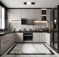 China Complete Set Custom Kitchen Cabinets PVC Kitchen Cabinets and Accessories for sale