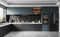 China Melamine Kitchen Furniture with Island Design Multifunctional Modern Cabinet for sale