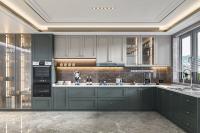 China Melamine Kitchen Furniture with Island Design Multifunctional Modern Cabinet for sale