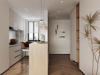 China Modern Modular Kitchen Cabinet Set  Melamine Board Eco-Friendly Multifunctional for sale