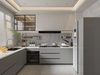 China Luxury Style Kitchen Cabinet With Acrylic Lacquer Door Plywood For Villas for sale
