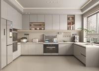 China Customized Countertop Modern Kitchen Cabinet Bathroom Vanities Equipped with DTC Hardware Accessories Sleek Modern Style for sale