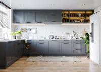 China Wooden Kitchen Cabinet MDF Cupboard Island Storage Cabinet For Apartment for sale