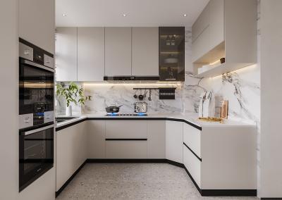 China Wooden Kitchen Cabinet MDF Cupboard Island Storage Cabinet For Apartment for sale