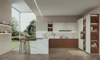 China Barbados Hotel Project Customized Modern Kitchen Cabinet Furniture for sale