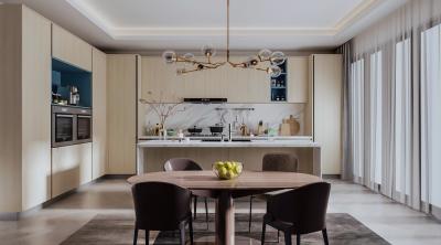 China Barbados Hotel Project Customized Modern Kitchen Cabinet Furniture for sale