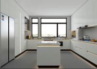 China Minimalist Flat-Panel Melamine Board Kitchen Cabinet Set, Base & Wall Cabinets for sale