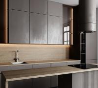 China Modular Wooden Kitchen Cabinet With Plywood Mall Sink Storage For Apartment Use for sale