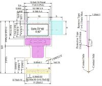 China 0.49 Inch 64x32 Monochrome Micro OLED Display White Mono SSD1315 I2C 14Pin FPC for sale