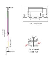 China 0.77'' 64x128 White Mono OLED Display SPI I2C SSD1312 PMOLED Screen Super Small for sale