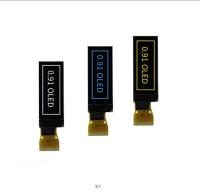 China 0.91 inch 128x32 Monochrome OLED Display Module Manufacturer Support interface 12C Driver IC SSD1306 with Customized FPC for sale